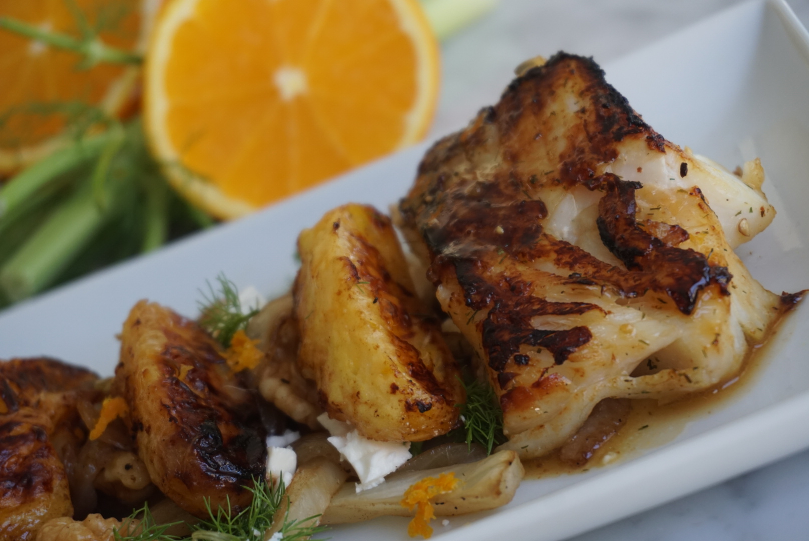 Safeway Blogger Tour: Honey-Orange Glazed Cod With Fennel Slaw